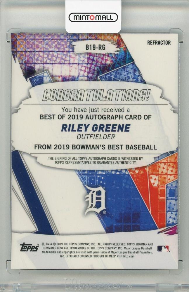ミントモール / MINT LAB TOKYO店 / 2019 Bowman's Best Autograph Refractor Riley ...