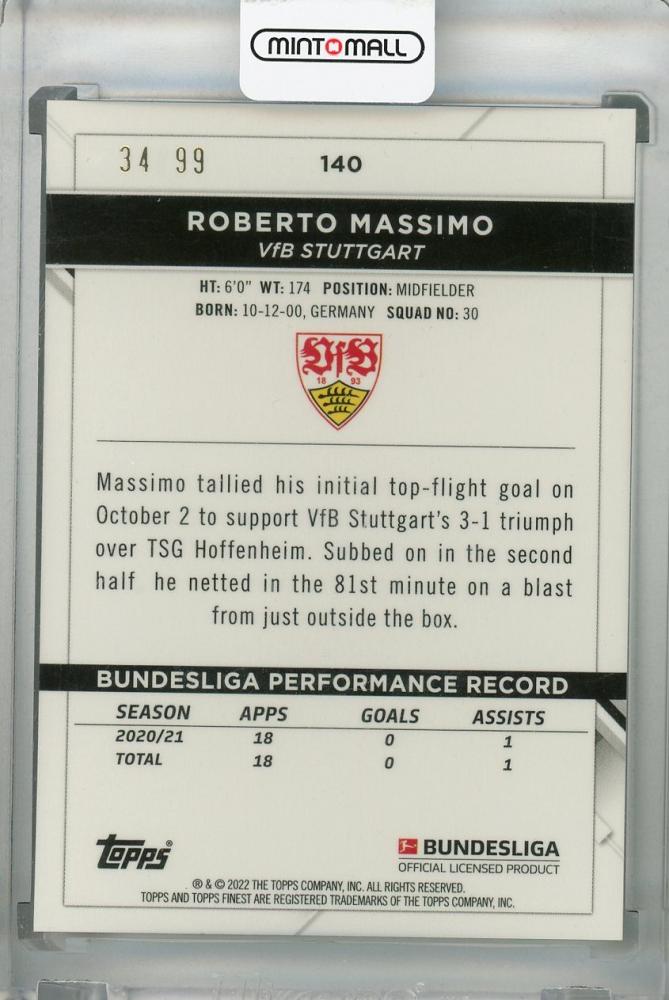 ミントモール / MINT 浦和店 / 2021-22 Topps Finest Bundesliga VfB Stuttgart ...