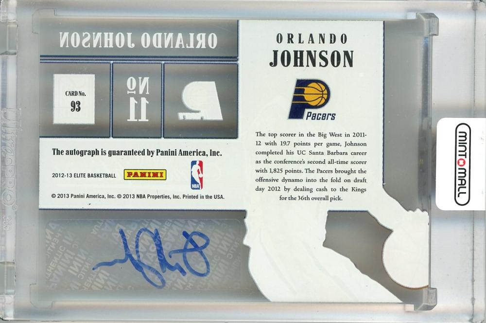 ミントモール / MINT 浦和店 / 2012-13 Elite Indiana Pacers Orlando Johnson Auto