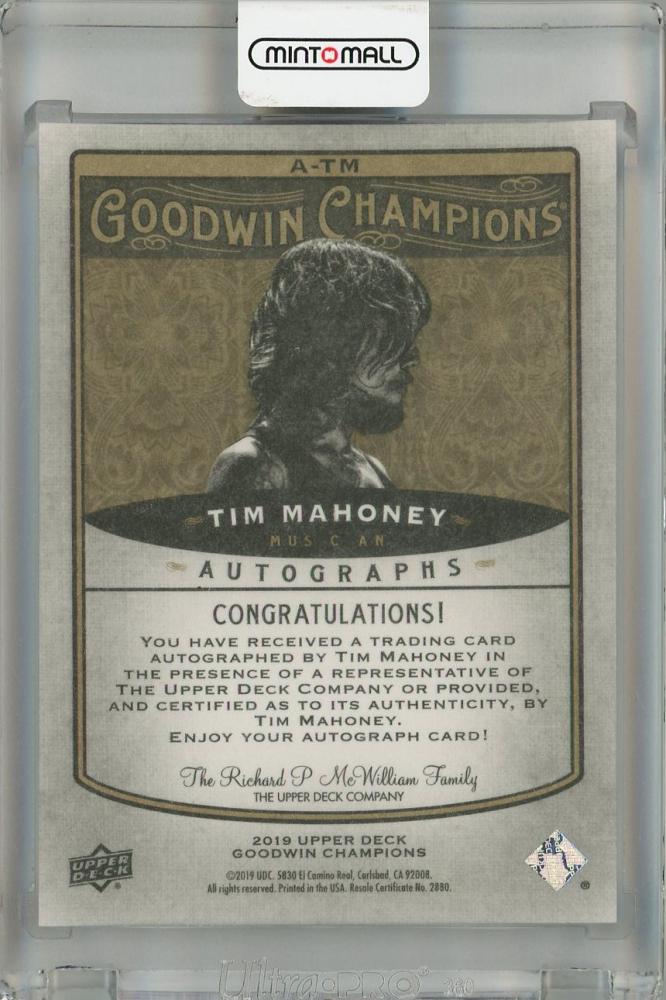 ミントモール / MINT 浦和店 / 2019 Upper Deck Goodwin Champions Tim Mahoney ...
