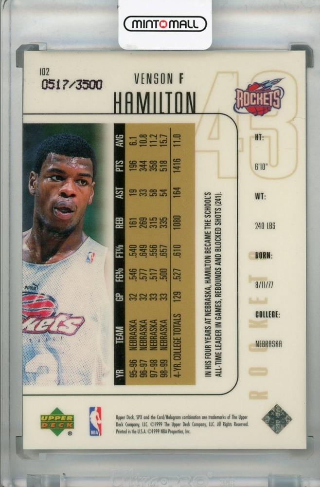 ミントモール / MINT 浦和店 / 1999-00 Upper Deck SPx Houston Rockets Venson ...