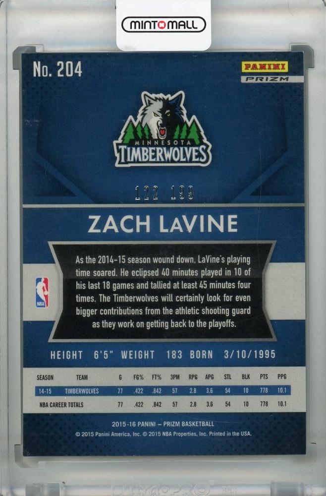 ミントモール / MINT 浦和店 / 2015-16 Panini Prizm Minnesota Timberwolves Zach ...
