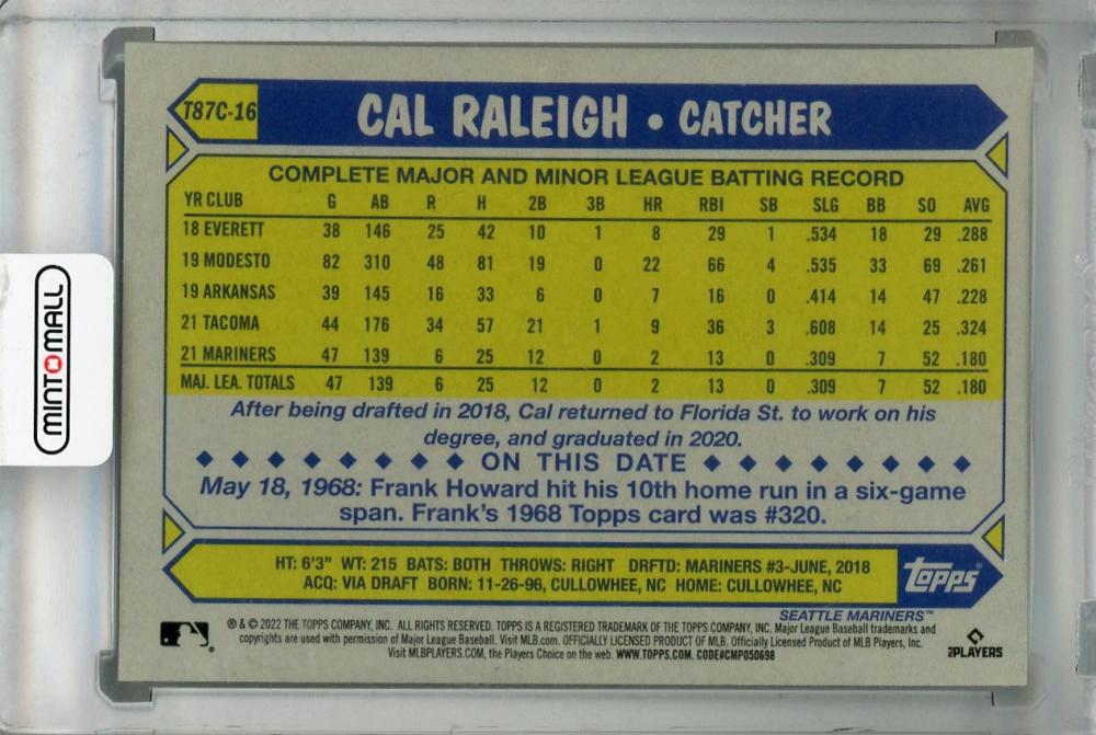 ミントモール / MINT 浦和店 / 2022 Topps Series 1 Seattle Mariners Cal Raleigh ...