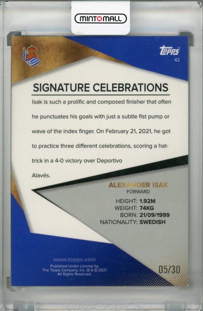 ミントモール / MINT 浦和店 / 2021-22 Topps Real Sociedad Team Set Alexander Isak ...