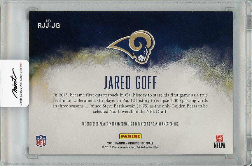 ミントモール / MINT 梅田店 / 2016 PANINI Origins Jared Goff Player Worn Material ...