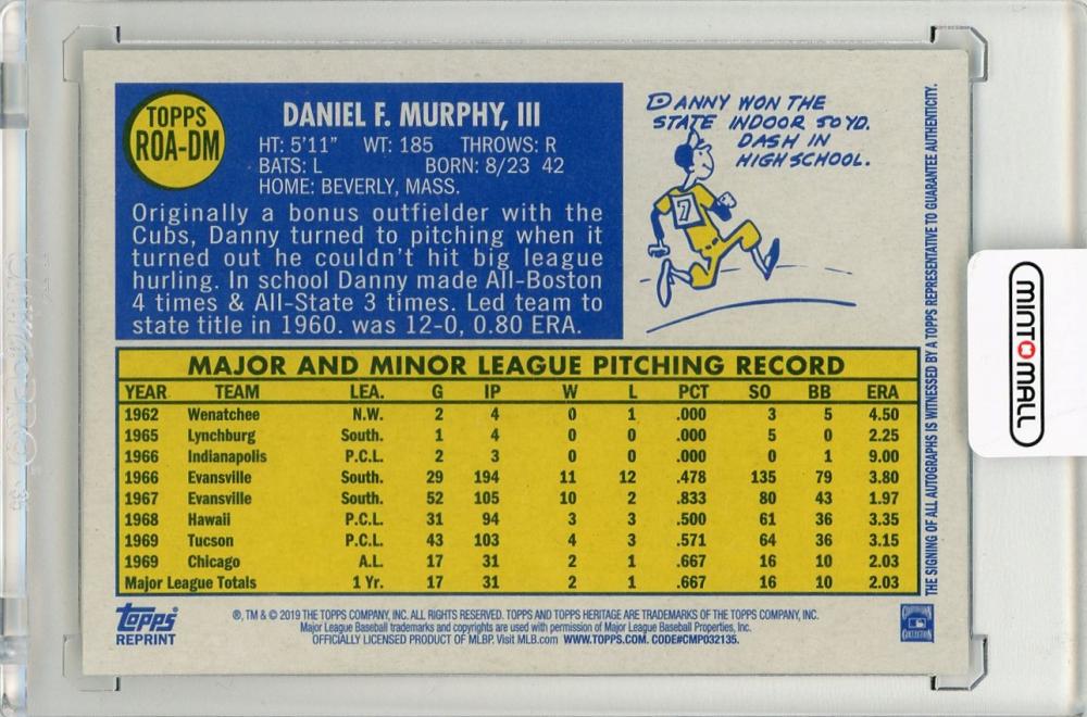 ミントモール / MINT 新宿店 / 2019 TOPPS HERITAGE Real One Autographs / Danny ...