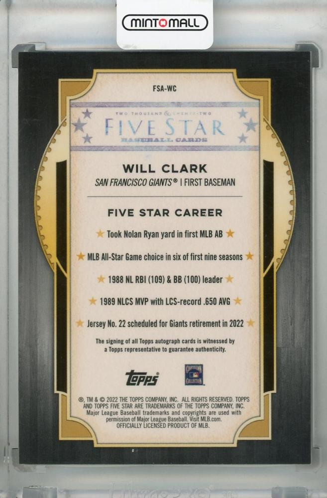 ミントモール / MINT 浦和店 / 2022 Topps Five Star San Francisco Giants Will ...