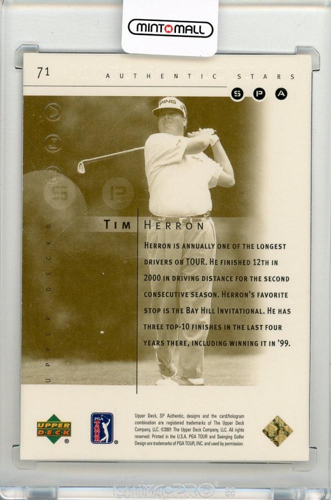 ミントモール / MINT 新宿店 / 2001 UPPER DECK SP Authentic Gold #71 Tim Herron ...