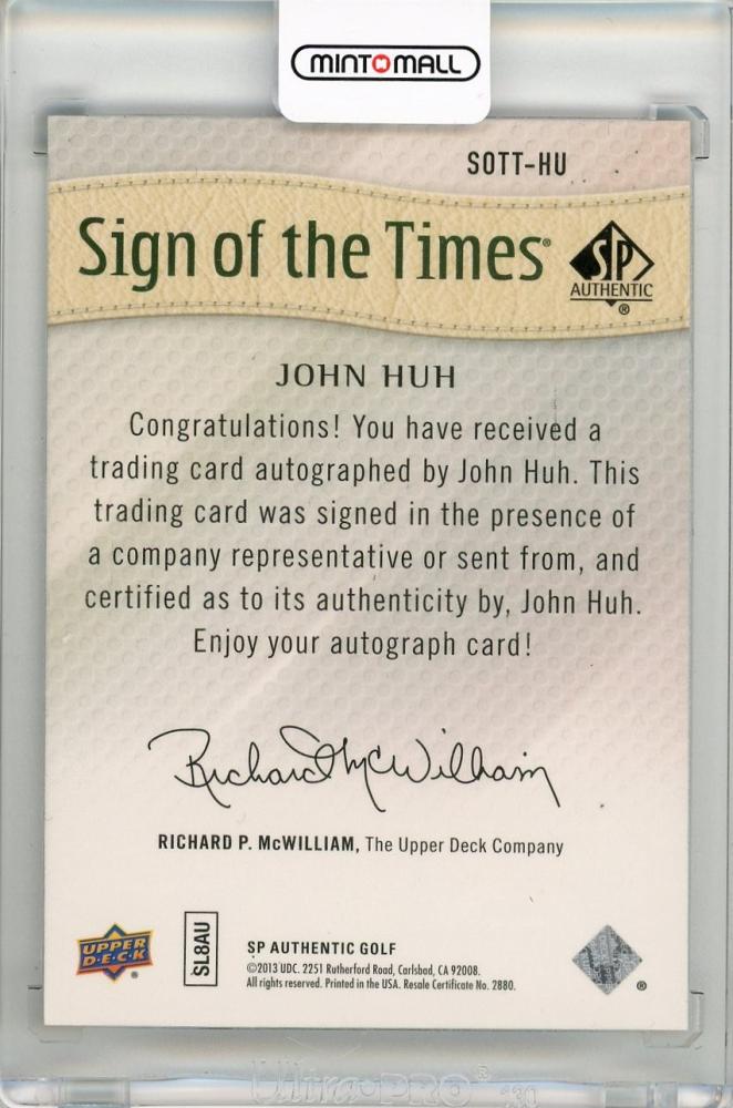 ミントモール / MINT 新宿店 / 2014 UPPER DECK SP Authentic Sign of the Times John Huh