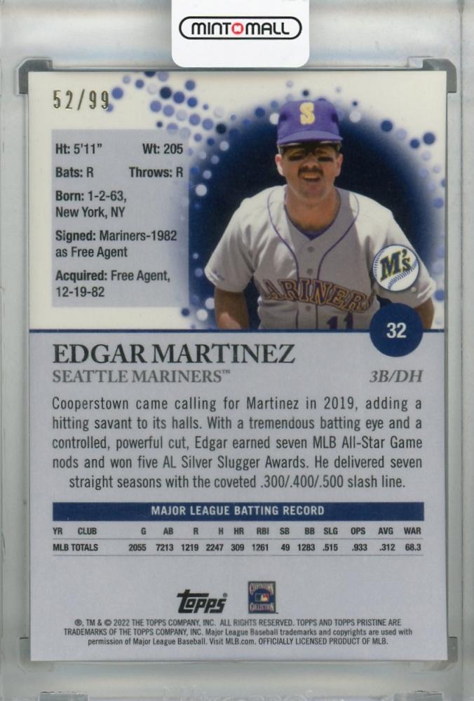 ミントモール / MINT 浦和店 / 2022 Topps Pristine Seattle Mariners Edgar Martinez ...