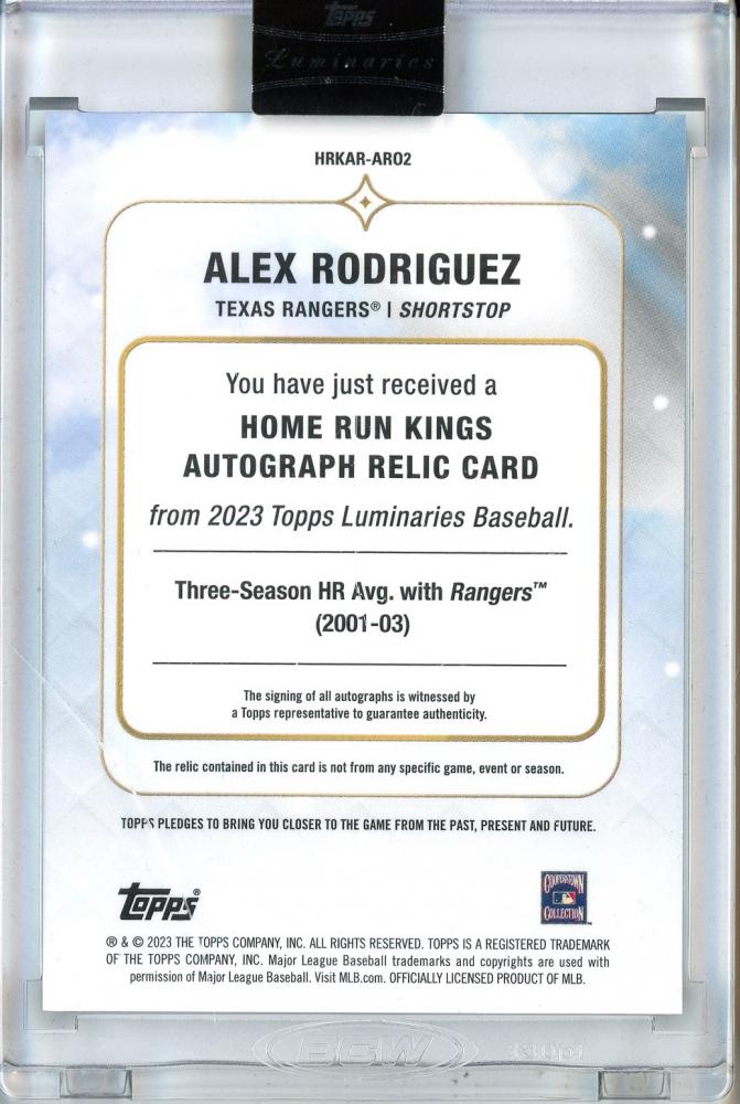 ミントモール / MINT 池袋店 / 2023 Topps Luminaries Texas Rangers Alex Rodriguez ...