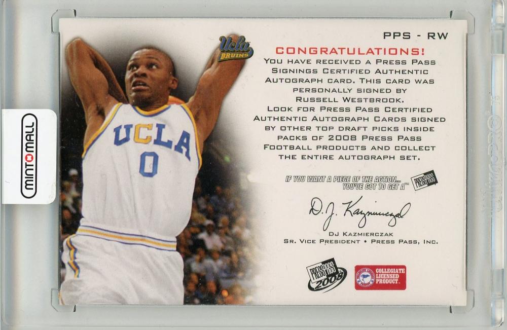 ミントモール / MINT 渋谷店 / 2008PRESS PASS Ucla Bruins Russell Westbrook ...