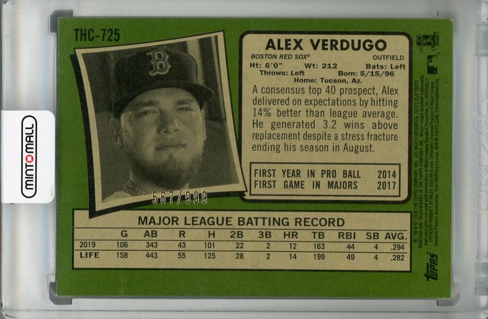 ミントモール / MINT 浦和店 / 2020 Topps Heritage High Number Boston Red Sox Alex ...