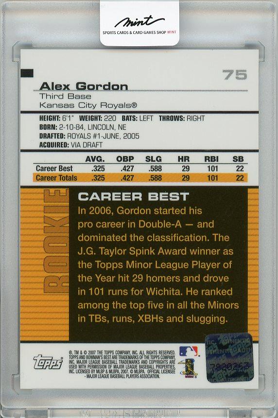 ミントモール / MINT 梅田店 / 【表面白点あり】2007 TOPPS Bowman's Best Alex Gordon ...
