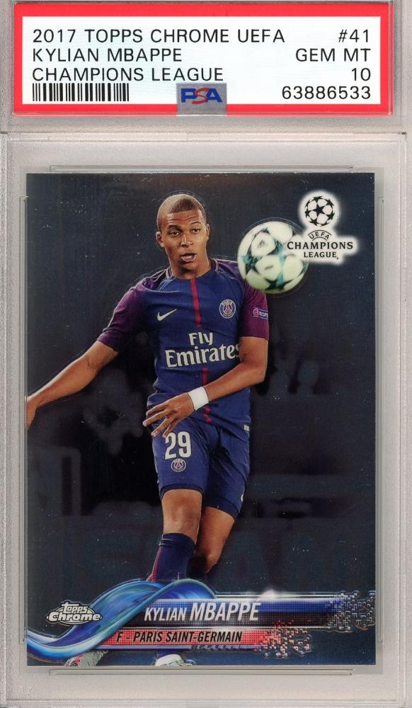 ミントモール / MINT 池袋店 / 2017 Topps Chrome Uefa Champions League Kylian Mbappe Base #41 【PSA10】