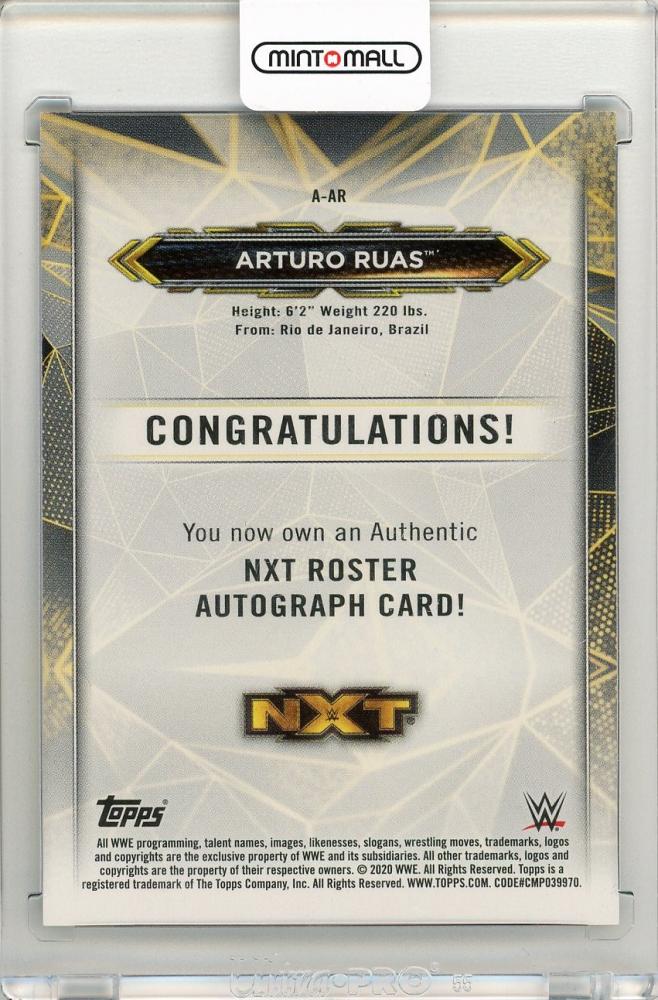 ミントモール / MINT 新宿店 / 2020 TOPPS WWE NXT Roster Autographs Blue Arturo ...
