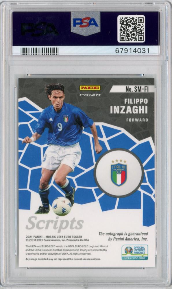 ミントモール / MINT 福岡店 / [PSA10]2021 Panini Mosaic Euro Filippo Inzaghi Scripts Autographs 直筆サインカード