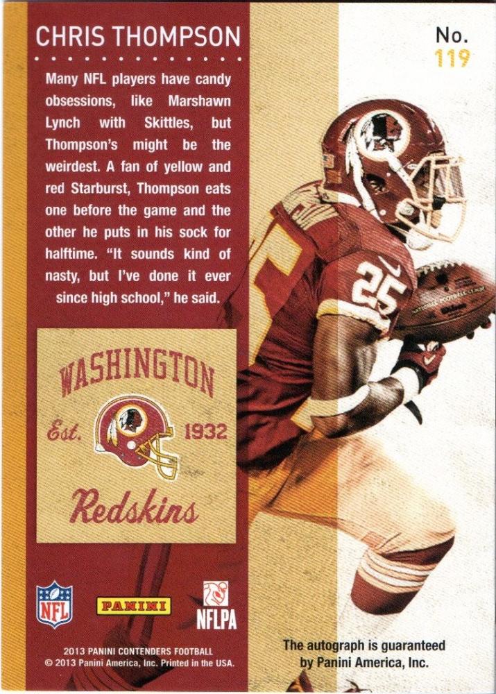 ミントモール / MINT 梅田店 / 2013 PANINI Contenders Chris Thompson Rookie ...