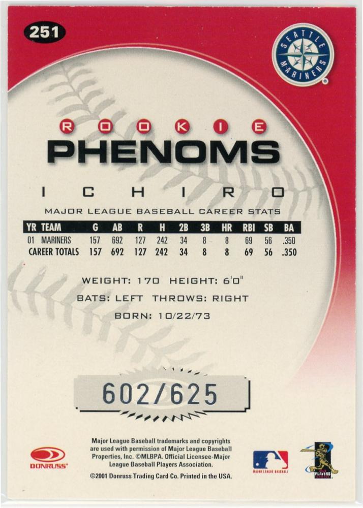 ミントモール / MINT BASE店 (TCシングル通販) / 2001 Donruss Class of 2001 #251 Ichiro ...