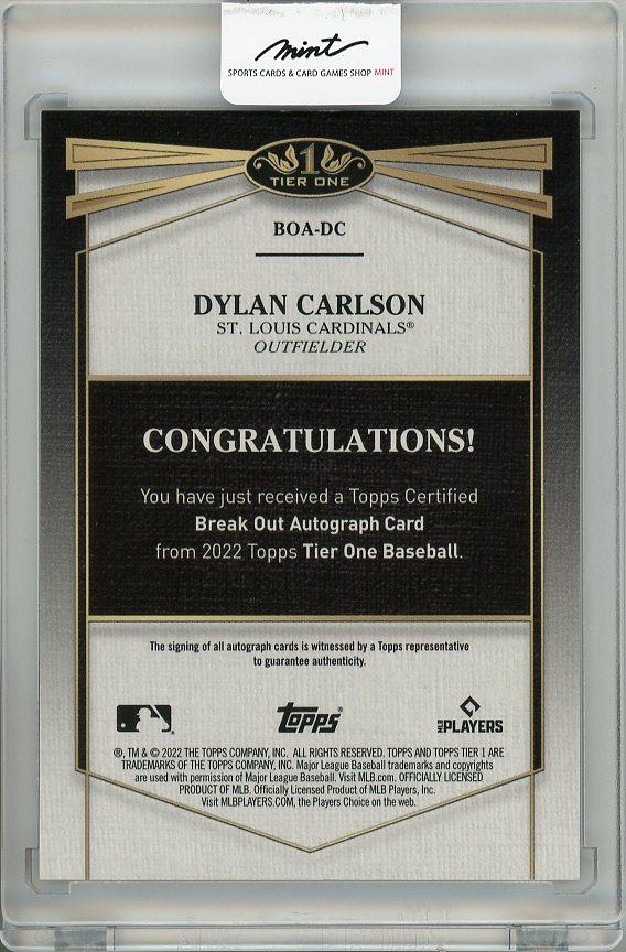 ミントモール / MINT 梅田店 / 2022 TOPPS Tier One Dylan Carlson Autograph 069/199