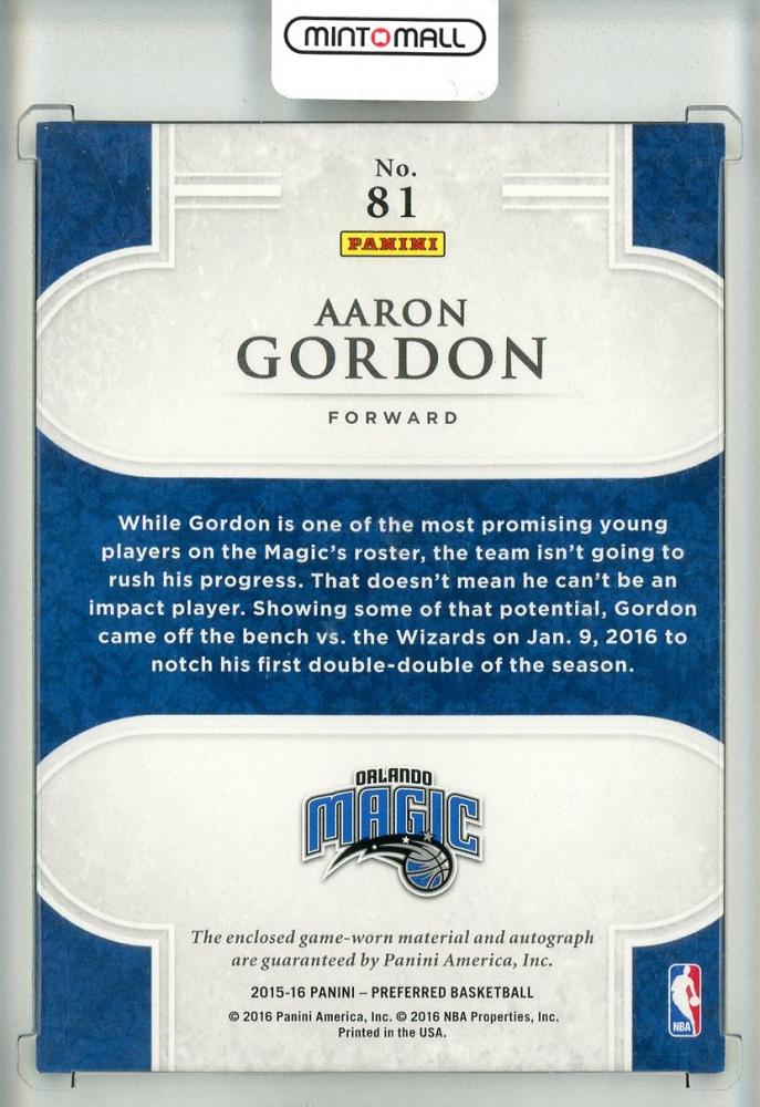 ミントモール / MINT 池袋店 / 2015-16 Panini Preferred Aaron Gordon #81 ...