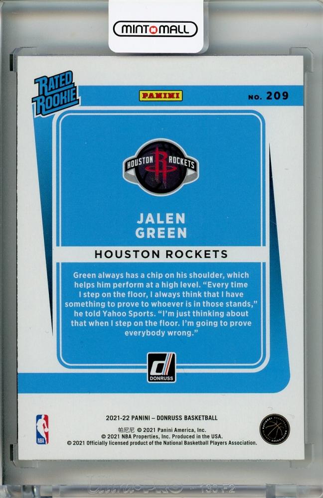 ミントモール / MINT 吉祥寺店 / 2021-22 PANINI Donruss Choice Houston Rockets Jalen Green #209 Rated Rookie