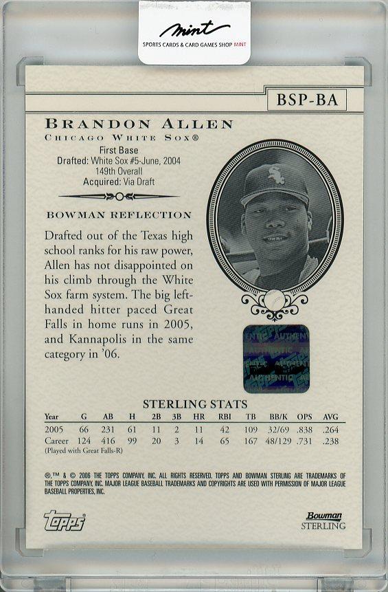 ミントモール / MINT 梅田店 / 2006 Bowman Sterling Brandon Allen (ソフトバンク) Autograph