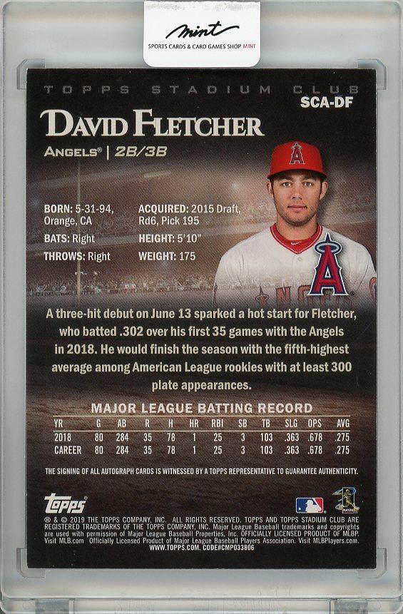 ミントモール / MINT 梅田店 / 2019 TOPPS Stadium Club David Fletcher Autograph (RC)