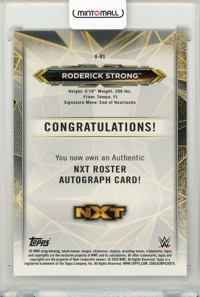 ミントモール / MINT 新宿店 / 2020 TOPPS WWE NXT Autographs Roderick Strong