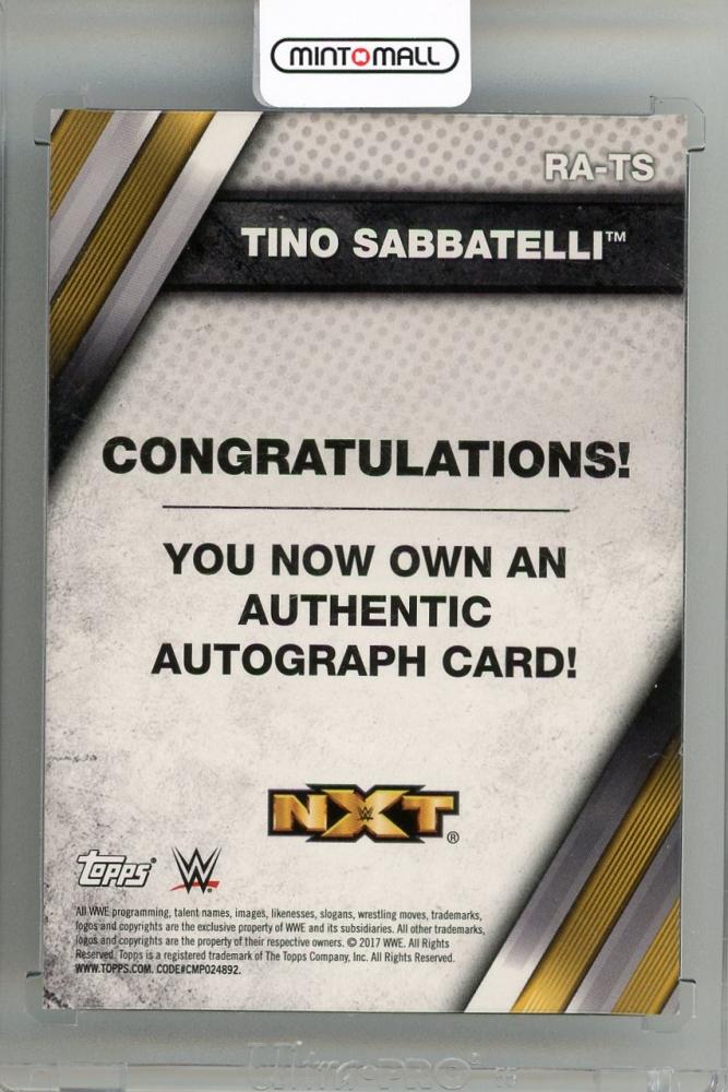 ミントモール / MINT 新宿店 / 2017 TOPPS WWE NXT Autographs Tino Sabbatelli