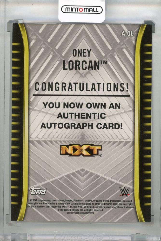 ミントモール / MINT 新宿店 / 2018 TOPPS WWE NXT Autographs Oney Lorcan