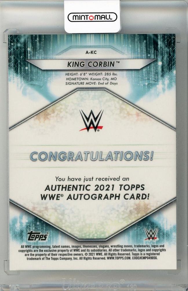 ミントモール / MINT 新宿店 / 2021 TOPPS WWE Autographs King Corbin 【116/150】