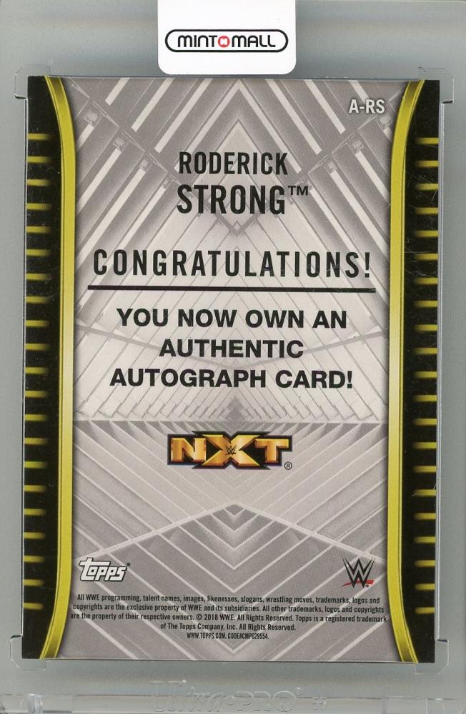 ミントモール / MINT 新宿店 / 2018 TOPPS WWE NXT Autographs Roderick Strong