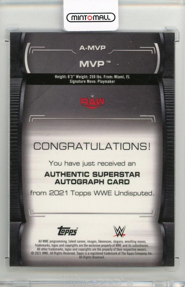 ミントモール / MINT 新宿店 / 2021 TOPPS WWE Undisputed Autographs MVP 【178/199】