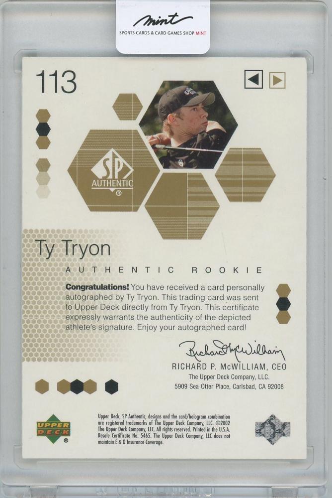 ミントモール / MINT 横浜店 / 2002 UD SP Authentic Limited #113 Autographs / TY ...