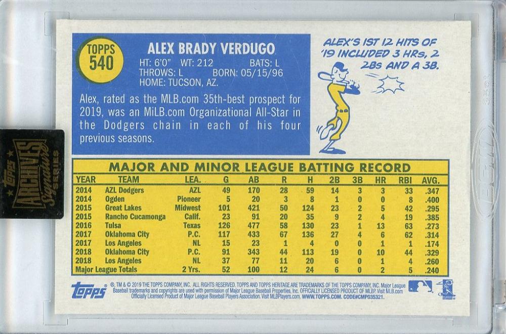 ミントモール / MINT 新宿店 / 2021 TOPPS Archives Signature Series Active Alex ...