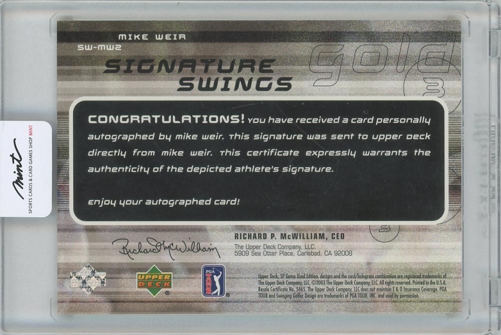 ミントモール / MINT 横浜店 / 2003 UD SP Game Used Signature Swings Gold 3 / MIKE ...
