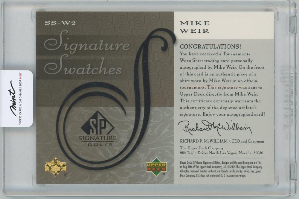 ミントモール / MINT 横浜店 / 2005 UD SP Signature Swatches / MIKE WEIR 【03/10】