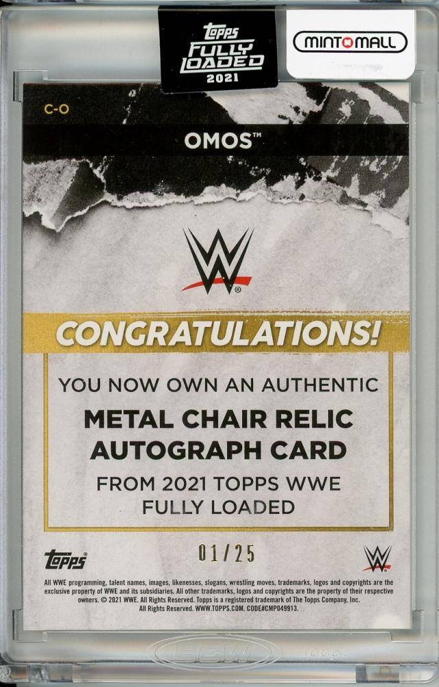 ミントモール / MINT 吉祥寺店 / 2021 TOPPS WWE FULLY LOADED Omos Autographed Metal ...
