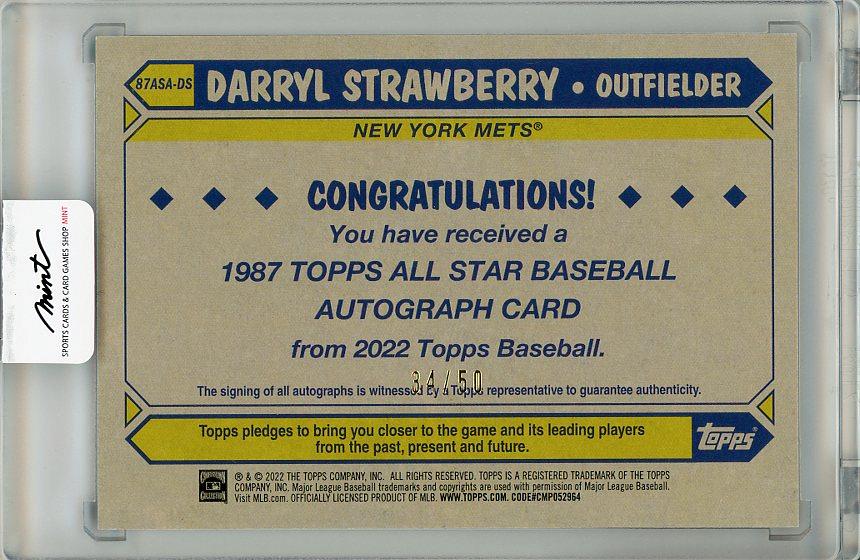 ミントモール / MINT 梅田店 / 2022 TOPPS Darryl Strawberry 87 Topps All-Star ...