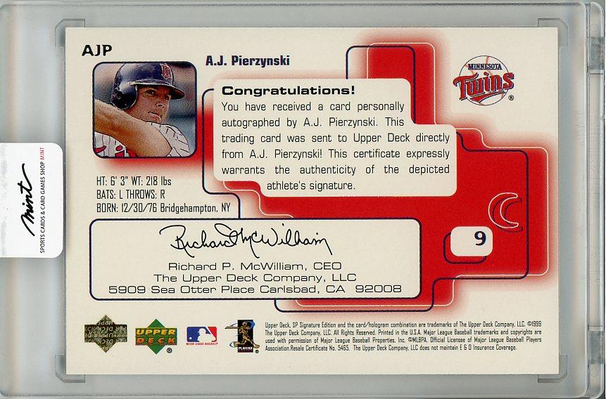 ミントモール / MINT 梅田店 / 1999 UPPER DECK SP Signature Edition A.J ...