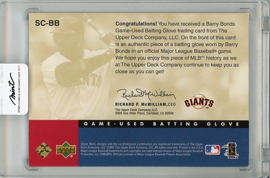 ミントモール / MINT 梅田店 / 【若干白欠けあり】2001 UPPER DECK Gold Glove Barry Bonds ...