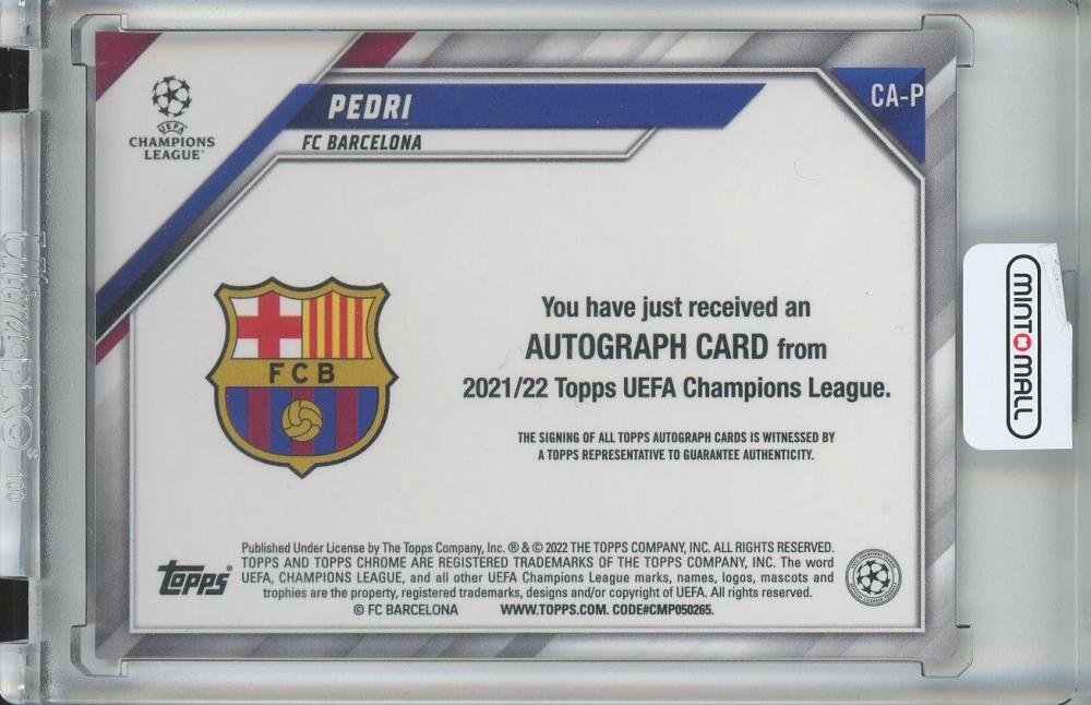 ミントモール / MINT 池袋店 / 2021-22 Topps UEFA Chmapions League Pedri Chrome ...