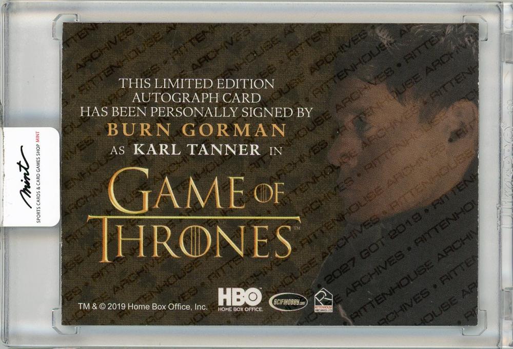 ミントモール / MINT 三宮店 / Game of Thrones Burn Gorman as Karl Tanner Autographs