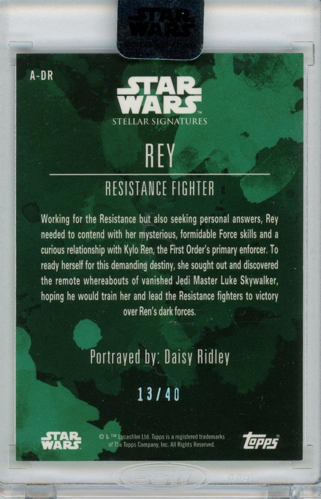 ミントモール / MINT 札幌店 / 2019 TOPPS Star Wars Stellar Signatures Rey Daisy ...