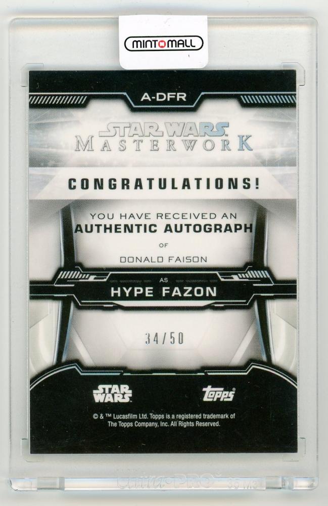 ミントモール / MINT LAB TOKYO店 / 2019 TOPPS Star Wars Masterwork Autograph ...