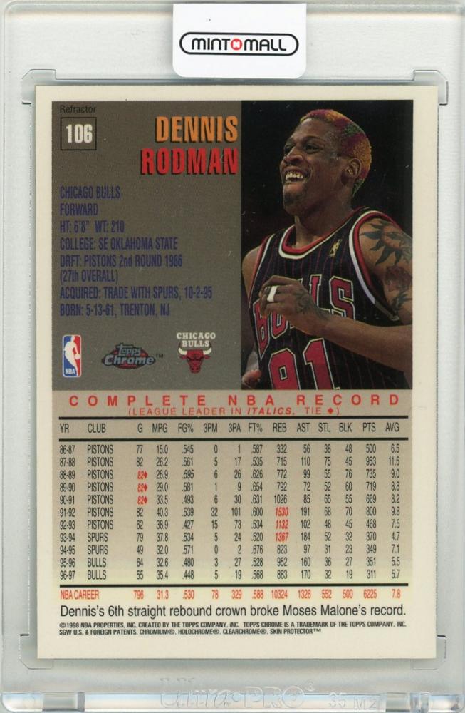 ミントモール / MINT LAB TOKYO店 / 1997-98 Topps Chrome Dennis Rodman Refractor ...