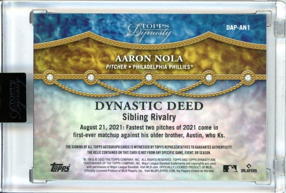 ミントモール / MINT 池袋店 / 2022 Topps Dynasty Philadelphia Phillies Aaron Nola ...