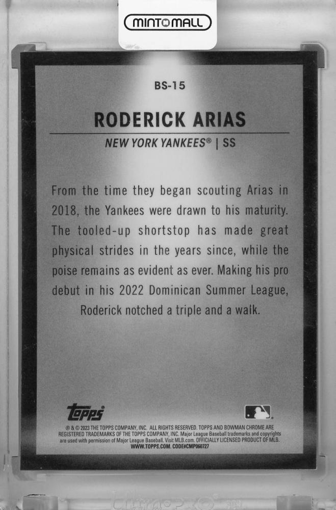 ミントモール / MINT 浦和店 / 2023 Topps Bowman New York Yankees Roderick Arias ...