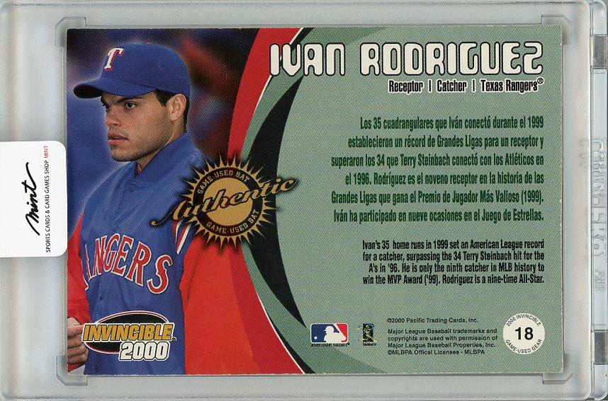 ミントモール / MINT 梅田店 / 2000 PACIFIC Invincible Ivan Rodriguez Game Used ...